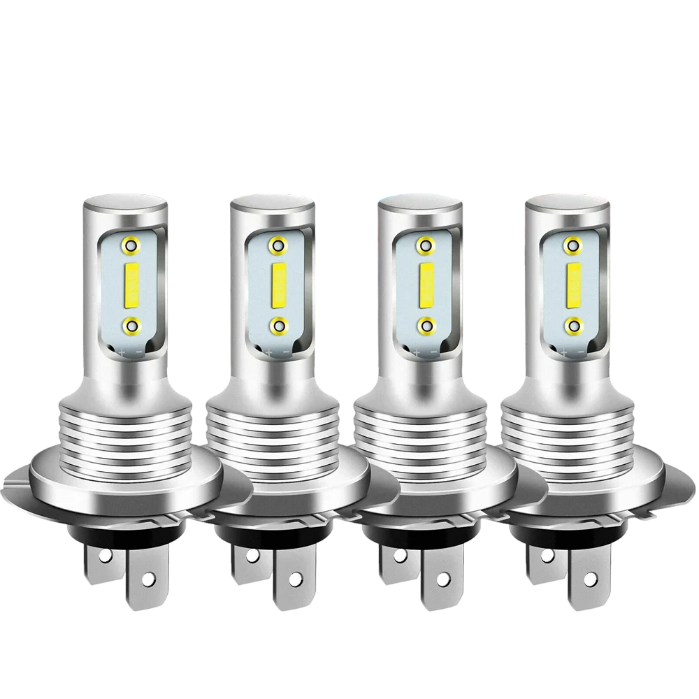 4-Pack H7 LED Headlight Bulbs – 6000K Super White High/Low Beam Conver ...