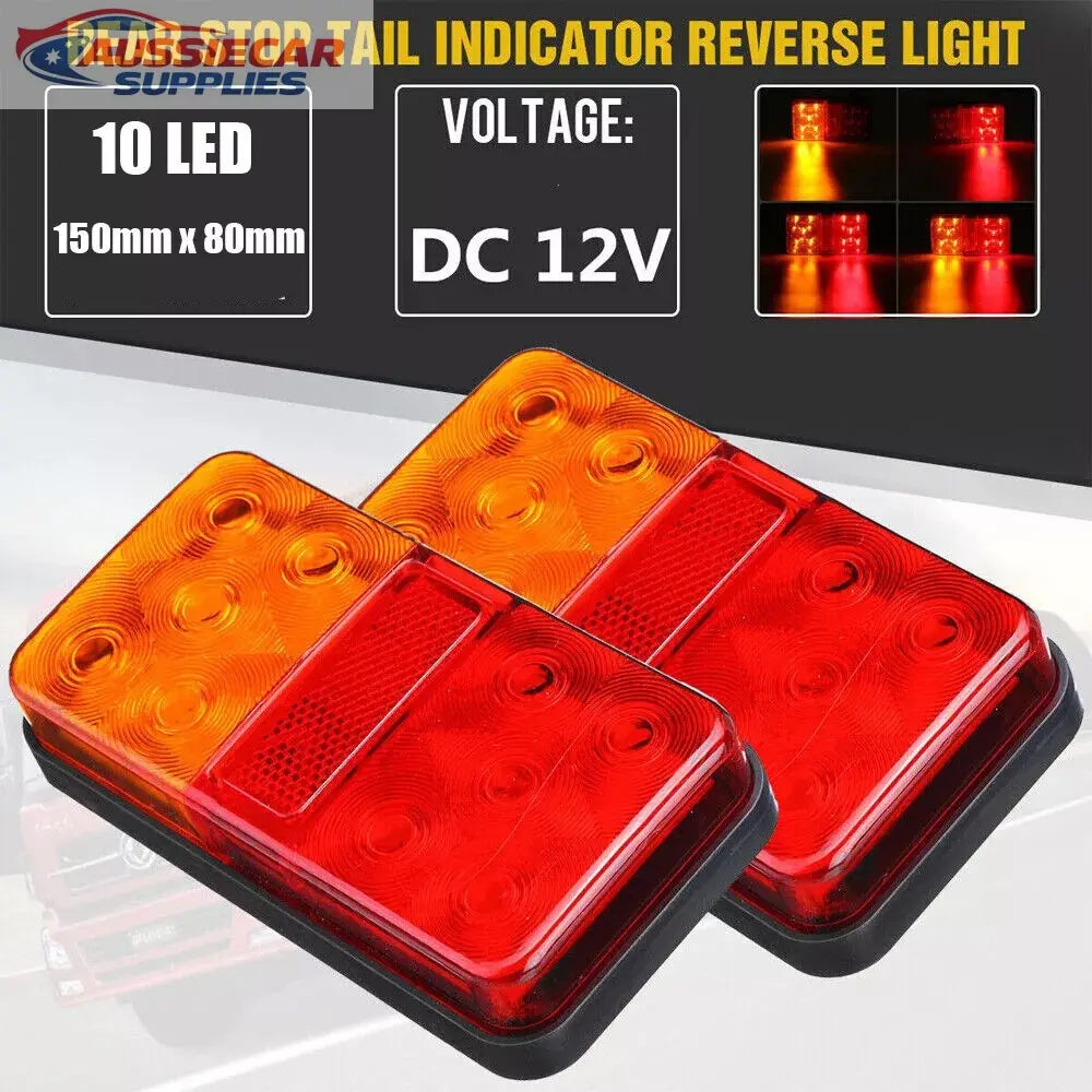 LED Trailer Tail Lights Kit 12V Submersible Waterproof Boat Truck ...