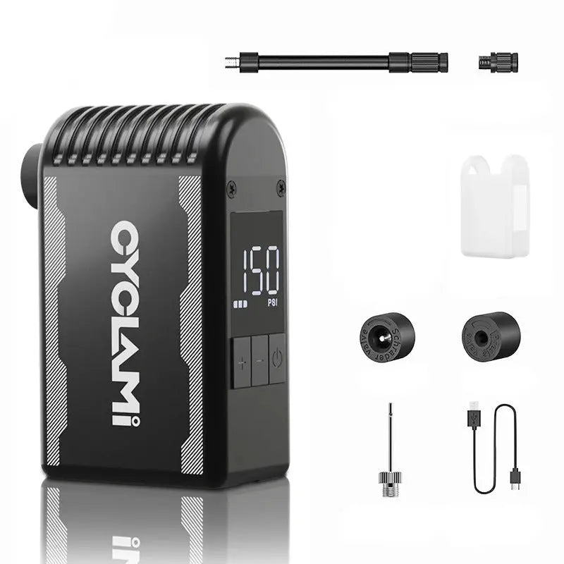 Mini Portable Electric Bike Tire Inflator with Presta and Schrader Val ...