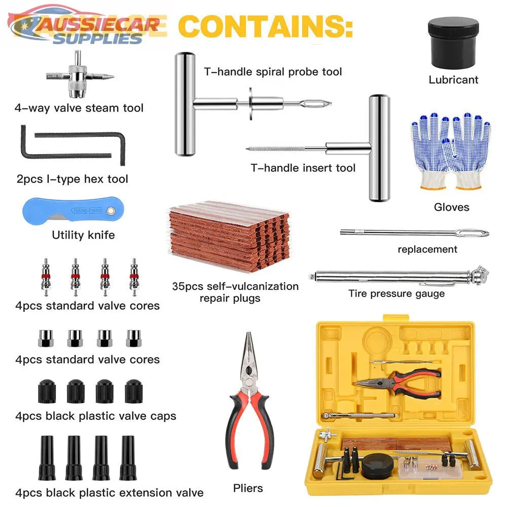 List of tools and items included in a package with corresponding images ...